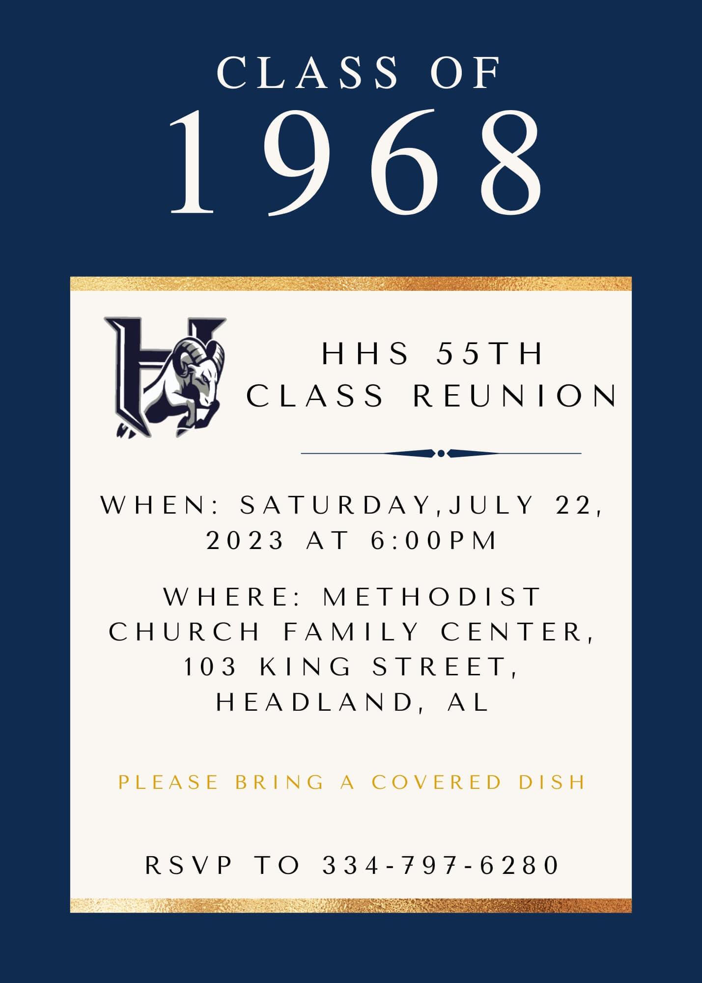 Class of 1968 - 55th Reunion - July 22, 2023 - Headland High Alumni ...